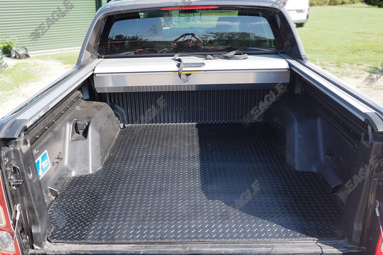 Ford Ranger T6 3mm Chequered Rubber Non Slip Load Boot Mat (Dog mat) - With Trim - Eagle 4x4