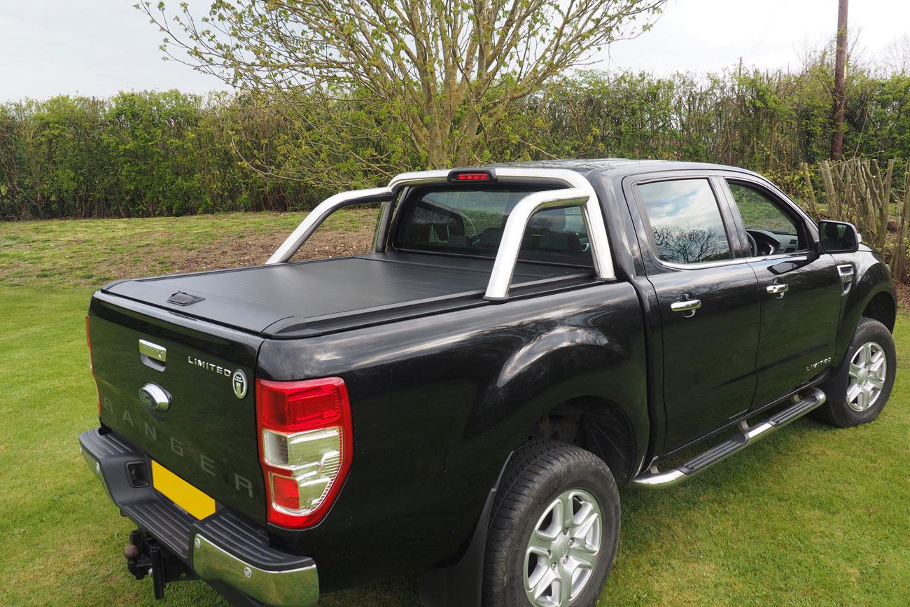 Ford Ranger T6 Double Cab Pro Roll Roller Shutter - Flat Side Rails ...